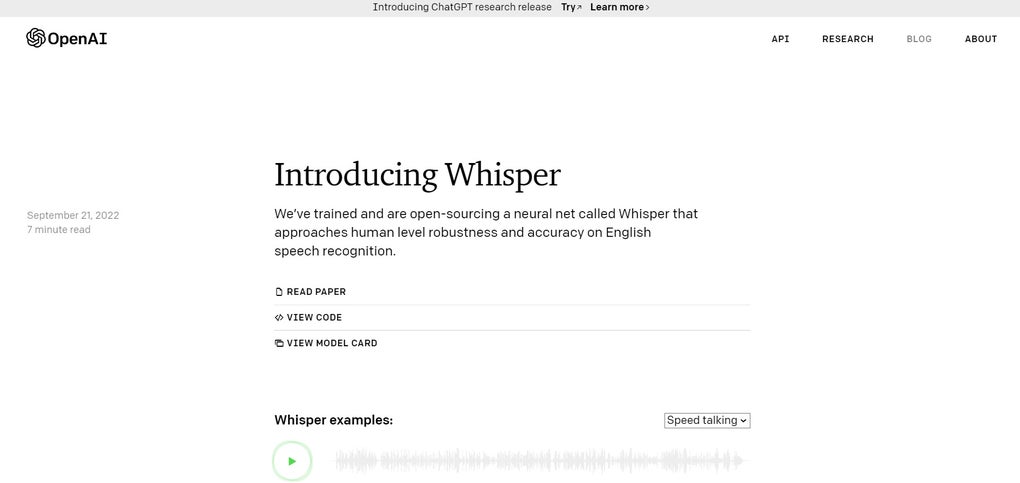 Whisper (OpenAI) for AI Audio: review, features & use cases Whisper (OpenAI) for AI Audio: review, features & use cases